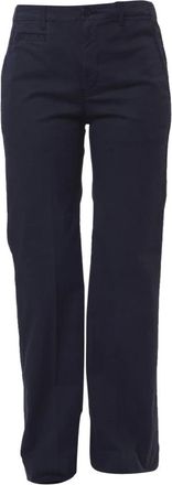 Ralph Lauren Femme, Pantalons, Bleu, Taille: 32 FR Pantalon large en twill