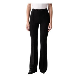 Elisabetta Franchi Pantalon large - Femme - Pantalons - Noir - Taille: 44 FR