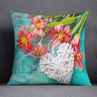 Bonamaison Le Jardin du Lin Kissenh&uuml;llen, Cotton, Mehrfarbig, 45x45