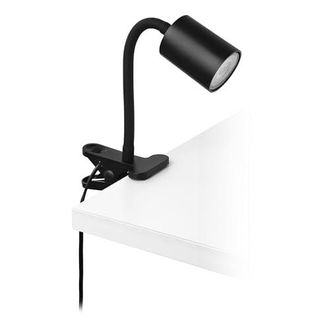 Eglo LED Klemmlampe Portella, Schreibtischlampe zum Klemmen, Leselampe mit Klemme, Metall in Schwarz, inkl. GU10 Leuchtmittel warmwei&szlig;