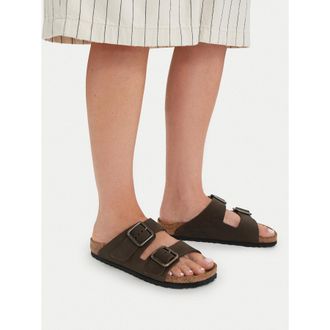 Birkenstock Pantoletten Birkenstock Arizona Wire Buckle 1032764 Dunkelbeige