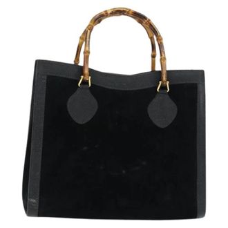 Gucci Pre-owned Wildleder-Tote Bag - - Pre-owned - Damen - Schwarzk - ONE SIZE