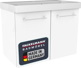 Fackelmann Waschtischunterschrank Lima/Badschrank mit Soft-Close-System/Maße (B x H x T): ca. 60 x 42 x 35 cm/hochwertiger Badezimmerschrank/Korpus: Weiß/Front: 