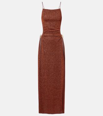 Os&eacute;ree Os&eacute;ree Robe midi Lumi&egrave;re &agrave; dos nu