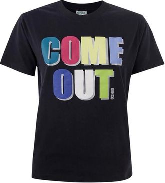 Kenzo Homme, Tops, Noir, Taille: XS Tee-shirt en Coton &Eacute;l&eacute;gant en Noir