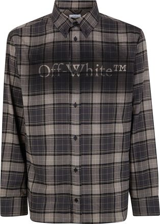Off-white Spray Book Check Flan Regular Shirt
