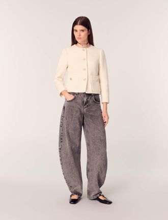 Maje Taillierte Jacke - Ecru - Gr&ouml;&szlig;e 40 - Maje