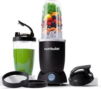 NutriBullet Nutribullet Pro 1200, Elektrischer Mixer, Zerkleinerer, Smoothie Mixer, Multifunktionsmixer, 1200w Leistung, 700ml und 900ml Gläser, schwarz, NB120MB