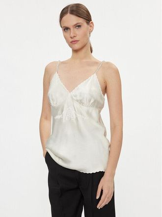 Twin-Set Top 232TT2061 &Eacute;cru Slim Fit