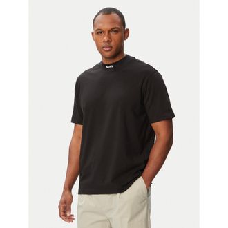 HUGO BOSS T-Shirt Tee Collar 50562120 Schwarz Relaxed Fit