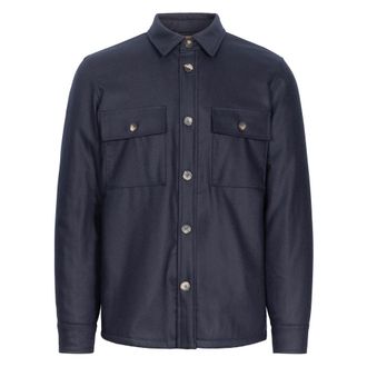 Jacob Cohen Vitale Barberis Canonico Comfort Flanell Overshirt - - Jackets - Herren - Blau - XL