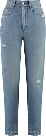 Dolce & Gabbana Femme, Jeans, Bleu, Taille: 38 FR Jean droit 5 poches