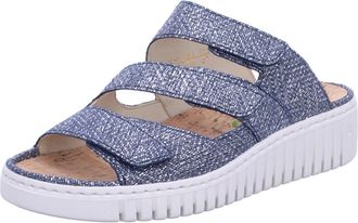 Waldl&auml;ufer Damen orthop&auml;dische Pantolette in blau - Gr. 37