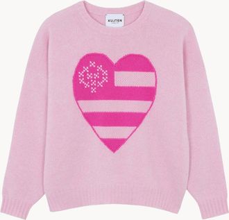 Kujten Pull coeur cachemire col rond, 10 fils - Pull Madison