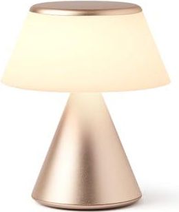 Lexon Lampe de chevet tactile LUMA S, veilleuse sans fil avec variateur dintensit&eacute; et synchronisation multi lampes, 9 couleurs LED, Rechargeable, Aluminium 