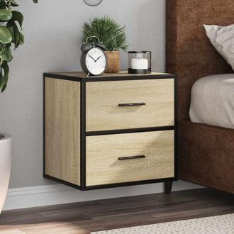 vidaXL vidaXL Wand-Nachttische 2 Stk. Sonoma-Eiche 40x31x39,5 cm