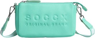 soccx Kleine Umh&auml;ngetasche mit Logo und Intarsia-Webriemen