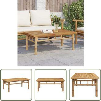 vidaXL The Living Store - Couchtisch 90x50x35 cm Bambus - Bambus Couchtisch - Esszimmertisch - Wohnzimmer Dekoration - Lounge Table - Balkon M&ouml;bel