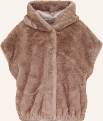 Studio AR Studio Ar Kunstfell-Weste Olena Zum Wenden beige