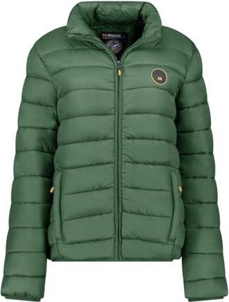 Geographical Norway ATIKAMAP Femme - Doudoune Légère Matelassée Mi-Saison - Blouson Chaud Daily Wear - Veste Outdoor Coupe-Vent avec Capuche Amovible - Style Urbain Autom