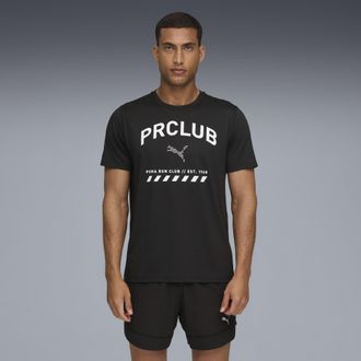 Puma RUN CLUB Graphic Mesh T-Shirt Herren, Kleidung, Schwarz, XXL