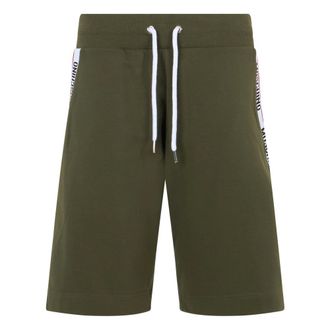 Moschino Shorts &agrave; bande logo - Femme - Shorts - Vert - Taille: 40 FR