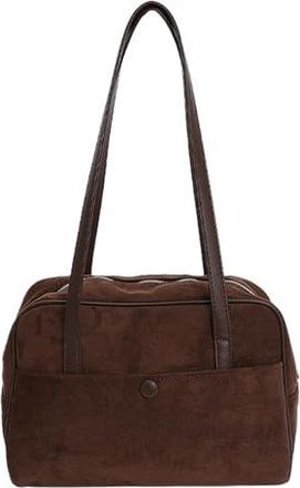 Generic Sac &agrave; main en PU Boston, sac &agrave; oreiller carr&eacute;, sacs &agrave; bandouli&egrave;re, sac &agrave; aisselles pour femmes (caf&eacute;) (caf&eacute;)