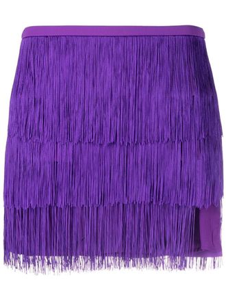 Pinko minijupe &agrave; franges - Violet