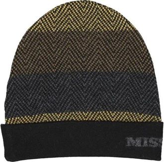 Missoni Caps & M&uuml;tzen - Herringbone Pattern Wool Hat With Ribbed Trim - Gr. ONE SIZE - in Schwarz - f&uuml;r Damen