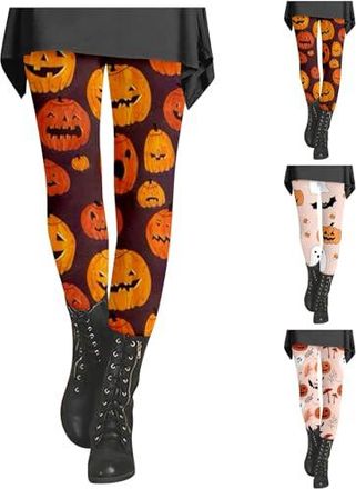 Generic HUIFUAO Leggings dhalloween pour Femme - Pantalon dhalloween Citrouille pour Femme - Leggings- Pantalon- Costume, Z03 Rose 1, M