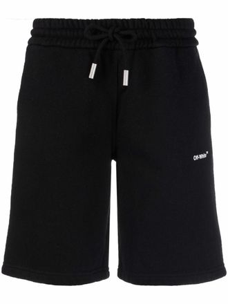 Off-white short de sport &agrave; rayures Diag - Noir