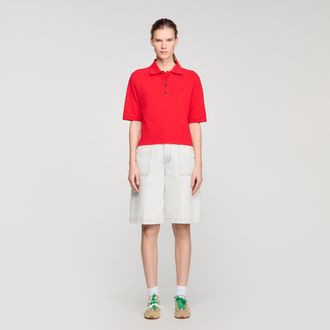 Sandro Polo &agrave; boutons fantaisie
