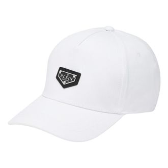 Philipp Plein unisex, Accessoires, Blanc, Taille: ONE Size Casquette de baseball &agrave; plaque
