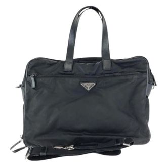 Prada Porte-documents Tessuto Saffiano Pre-owned - Homme - Pre-owned - Noir - Taille: ONE Size