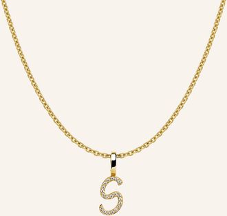 Cada Cada Kette Tiny Diamond Letter S gold