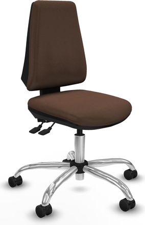 Piqueras y Crespo Elche Computerstuhl ohne Armlehnen, ausgestattet mit Asincro und Schneidschaum, Dunkelbraun