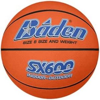 Baden Unisex Sx600 SX Range Basketball aus Verbundkautschuk, f&uuml;r drinnen und drau&szlig;en, Orange, Gr&ouml;&szlig;e 39