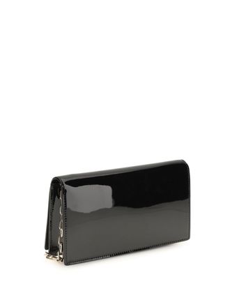 Christian Louboutin Womens Shoulder Bag Bettina Black-Gold Calf Leather Black/gold