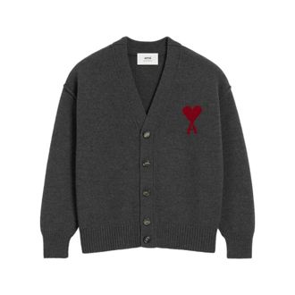 Ami Ami De Coeur Cardigan - - Knitwear - Damen - Grau - L