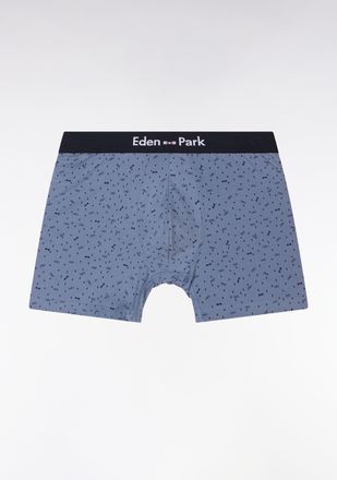 Eden Park Boxer En Jersey De Coton Stretch &Agrave; Micromotifs Gris