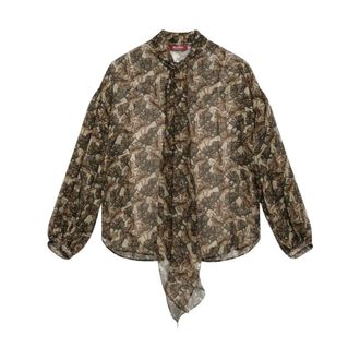 Max Mara Ballata Blouse - Femme - Blouses et Chemises - Multicolore - Taille: 40 FR