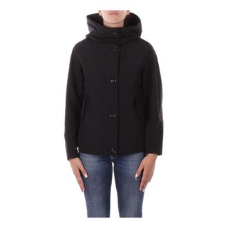 Woolrich Schwarzer Mantel mit Innenweste und Kapuze - - Jackets - Damen - Schwarzk - M