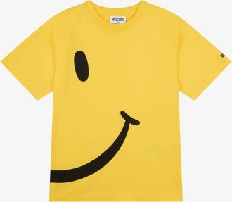Moschino Maxi-T-Shirt aus Baumwolljersey Smiley - Gelb