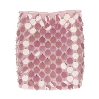 Des_Phemmes DES Phemmes, Femme, Jupes, Rose, Taille: 36 FR Mini-jupe orn&eacute;e de strass