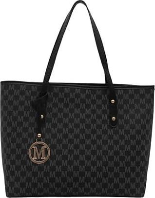 Generic Sac à main Femme Rétro M Grande Capacité Logo Métal Noir