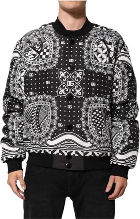 Dolce & Gabbana Homme, Vestes, Noir, Taille: 2XL Bomber Jacket
