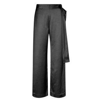 Stine Goya Satin Wide-Leg Hose - - Trousers - Damen - Schwarzk - 2XS