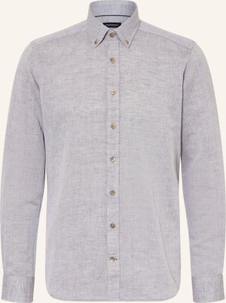 Strokesman's Strokesmans Hemd Regular Fit Mit Leinen gruen