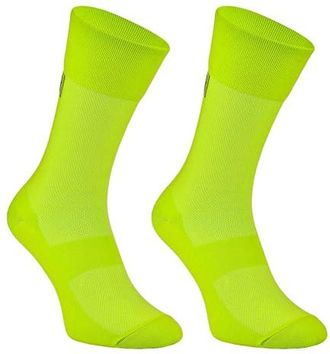 Spox Sox Chaussettes de sport unisexes - Chaussettes de cyclisme, anti-ampoules, respirantes, 36/39, De Cyclisme Jaune Fluo