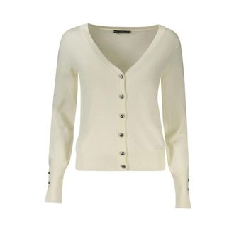 Guess Wei&szlig;e Viskose Damen Pullover Rhinestone - - Knitwear - Damen - Wei&szlig; - 2XL
